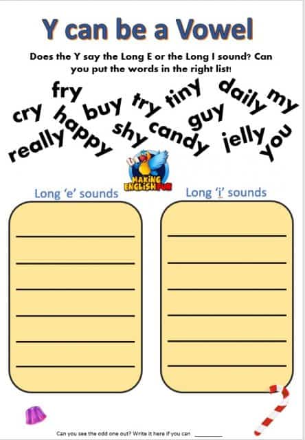Teaching Y as a Vowel!Making English Fun