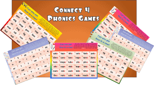 Six Connect 4 Phonics games.Making English Fun