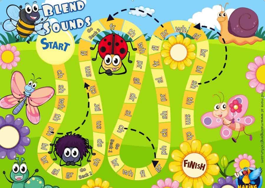 Ladybug Board Game ABC, Digraphs/Blends and Long Vowel 8 Game Bundle ...