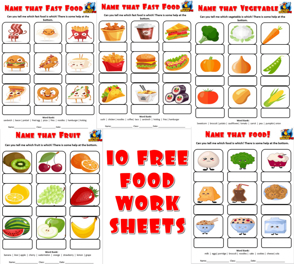Vegetables And Fruits Match English Esl Worksheets For