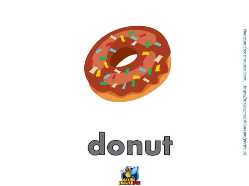 Fruit, Food and Vegetable Flashcards.Making English Fun