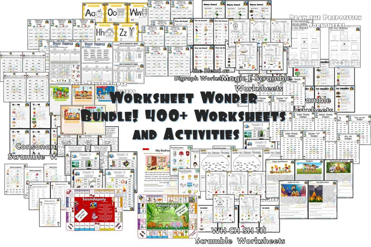 Worksheet Wonder: Mega Bundle – Over 400 pages of Fully Editable ...