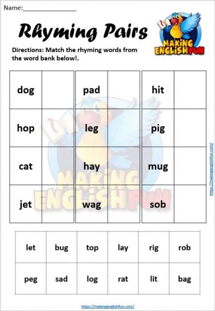 100 + Free CVC Worksheets, Activities and games.Making English Fun
