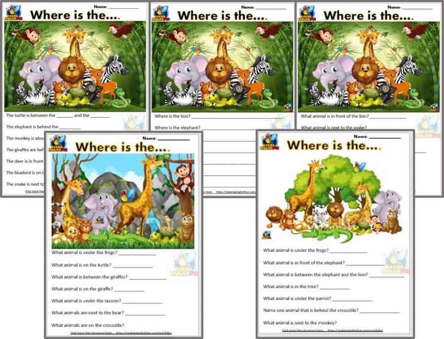 Prepositions Of Place WorksheetsMaking English Fun