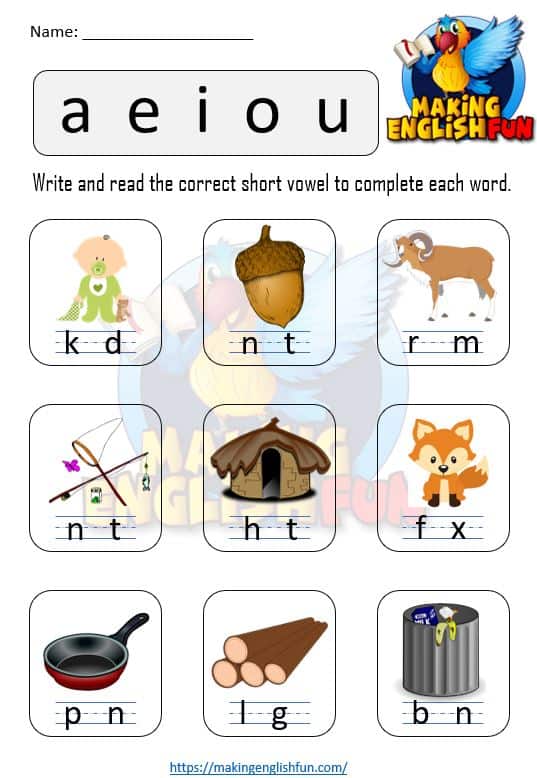 100 + Free CVC Worksheets, Activities and games.Making English Fun