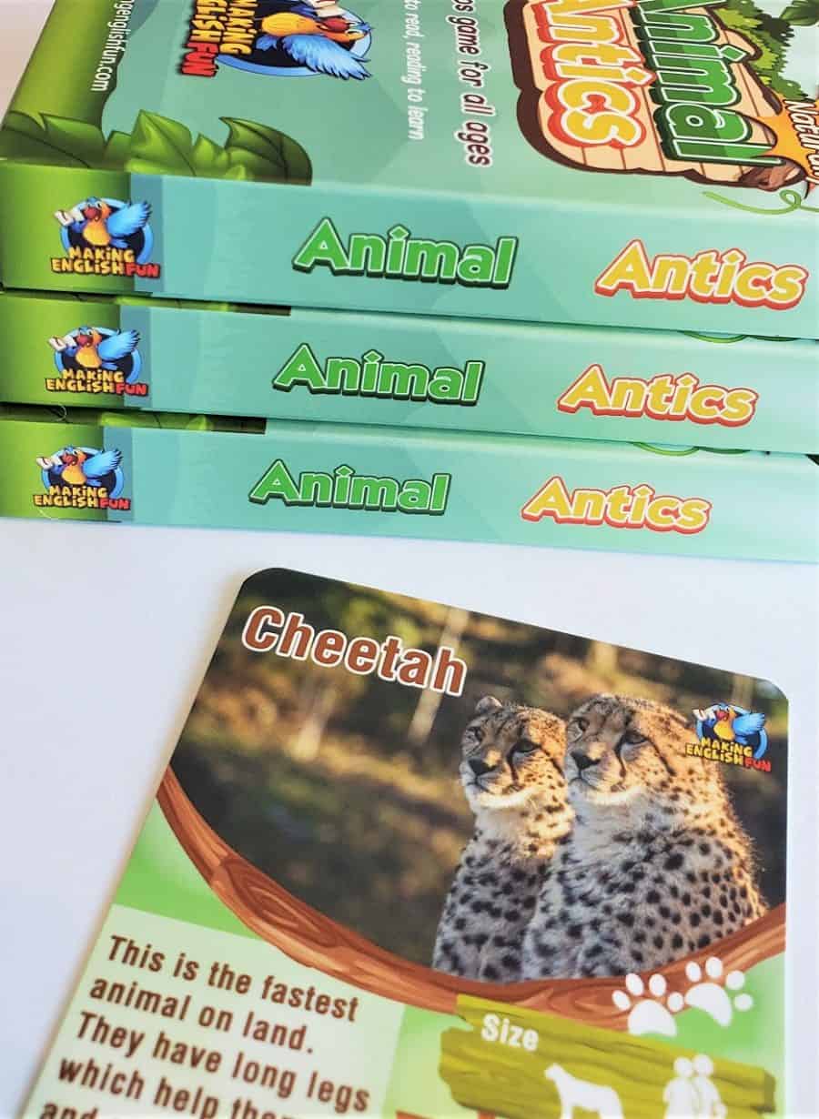 4 x Classroom Bundle: Animal Antics English Education Trumps Game for ...