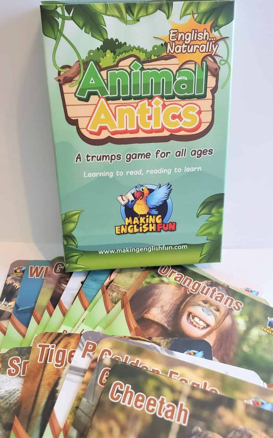 4 x Classroom Bundle: Animal Antics English Education Trumps Game for ...