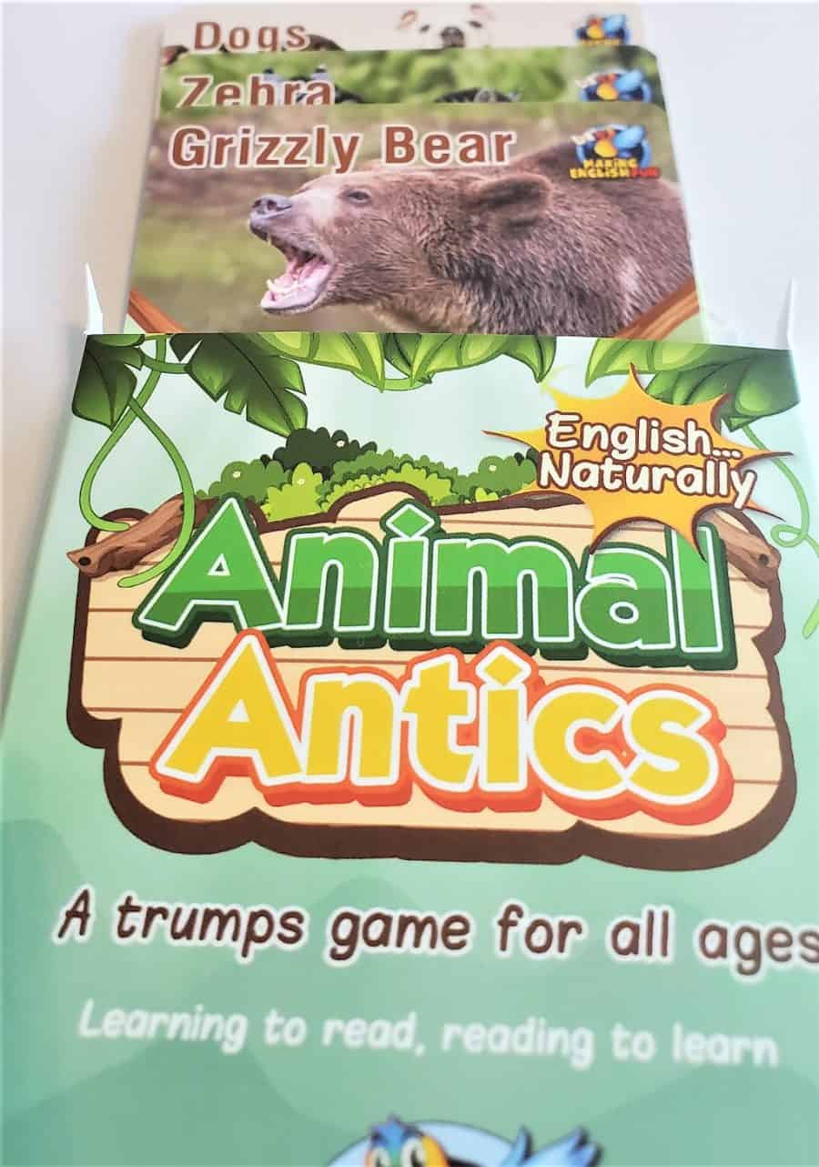 4 x Classroom Bundle: Animal Antics English Education Trumps Game for ...