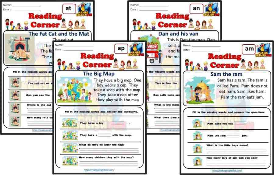 Reading Comprehension and Writing Worksheets – Kindergarten and Primary ...