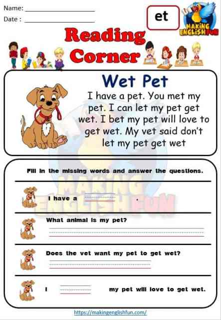 FREE CVC READING CARDS – SHORT VOWEL EMaking English Fun