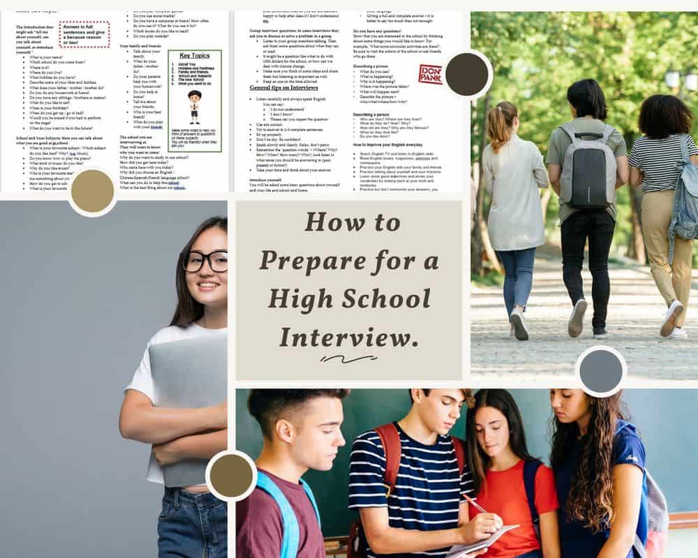 How to Prepare for a High School Interview.Making English Fun