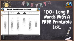 FREE Printable Long Vowel Word ListsMaking English Fun