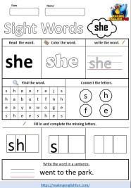He She Worksheets