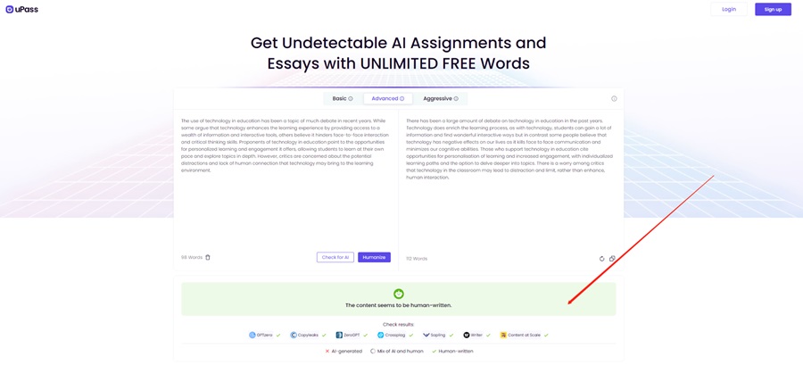 uPass AI Review: The Free Undetectable AI Writer for Bypassing AI ...
